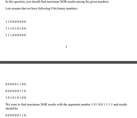 Solved In This Question You Should Find Maximum XOR Results Chegg