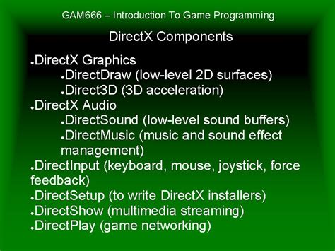 Gam 666 Introduction To Game Programming Course Overview