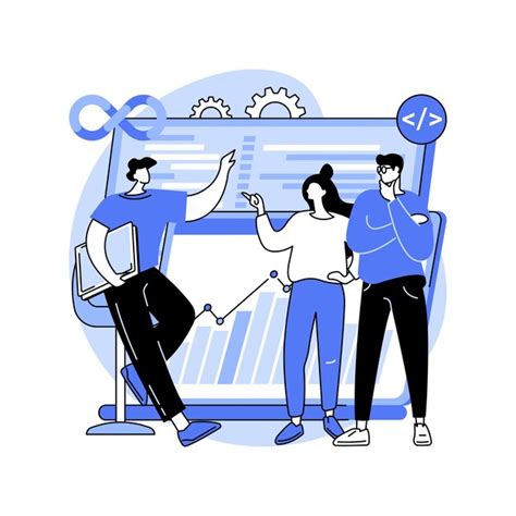 Premium Vector Devsecops Workflow Isolated Cartoon Vector Illustrations