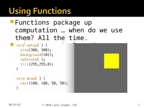 Ppt Functions Package Up Computation When Do We Use Them All The
