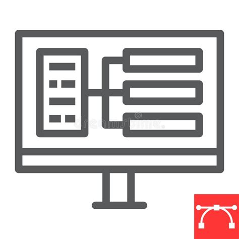 3d Design Line Icon Model And Computer 3d Modeling Sign Vector Graphics A Linear Pattern On