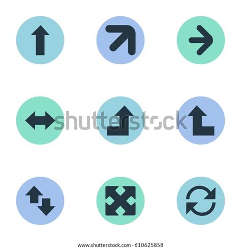 Vector Illustration Set Simple Cursor Icons Vector De Stock Libre De Regalías 610625858