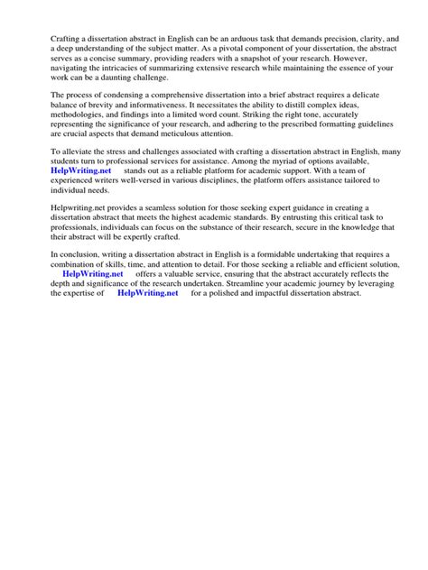 How To Write A Dissertation Abstract English Download Free Pdf Thesis Abstract Summary