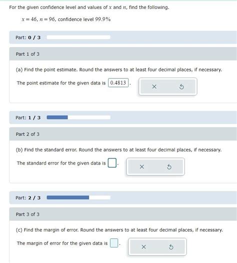 Solved For The Given Confidence Level And Values Of X And N