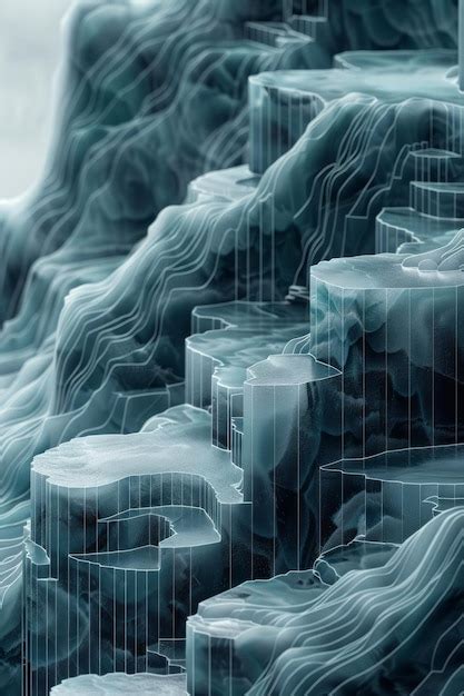 Seamless Isometric Pattern Of Layered Vertical Lines Creating A Stepped