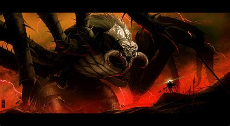 วอลเปเปอร์ งานศิลปะ ปีศาจ Ungoliant Silmarillion ความมืด ภาพหน้า