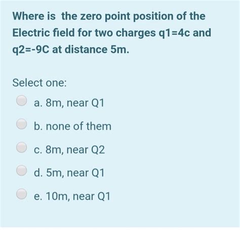 Solved Where Is The Zero Point Position Of The Electric Chegg Com