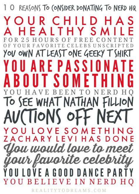 10 Reasons To Consider Donating 5 To Nerd Hq Iwantmynerdhq Nathanfillion Zacharylevi