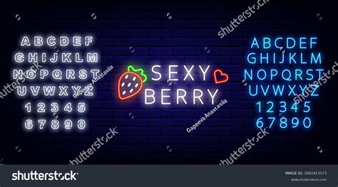Sex Shop Flyer Neon Sexy Berry Stock Vector Royalty Free 2061413573 Shutterstock