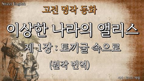 이상한 나라의 앨리스 원작 소설 제 1장 토끼굴 속으로 영어동화 루이스캐럴 고전 명작 영어 한글 자막