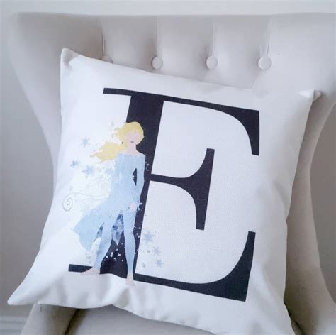 Princess Elsa Frozen Disney Letter E Cushion Etsy