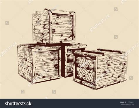 1679 Wooden Crates Drawing Stock Vectors And Vector Art Shutterstock