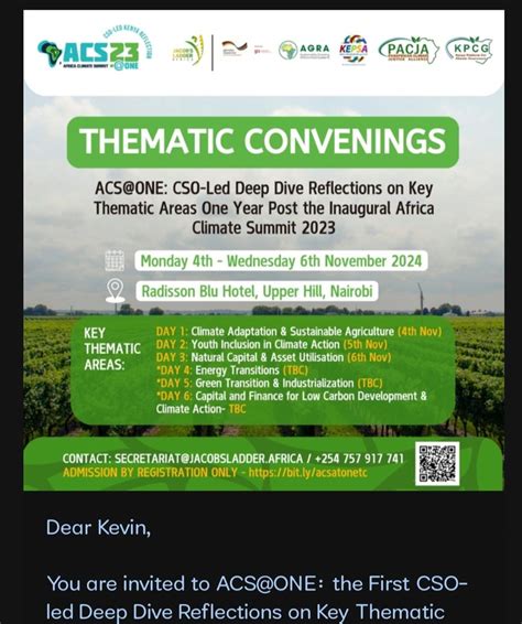 kevin nderitu on linkedin africaclimatesummit