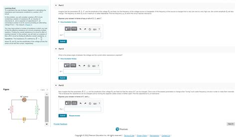 Solved Part C Learning Goal To Understand The Use Of Phasor