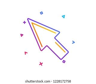 Mouse Cursor Line Icon Pointer Sign Stock Vector Royalty Free Shutterstock