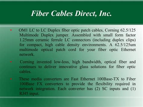 Multimode Fiber Cable Pdf Technology And Computing