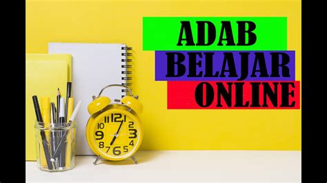 ADAB BELAJAR ONLINE YouTube