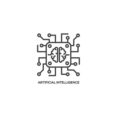 Premium Vector Artificial Intelligence Technology Concept Modern Sign