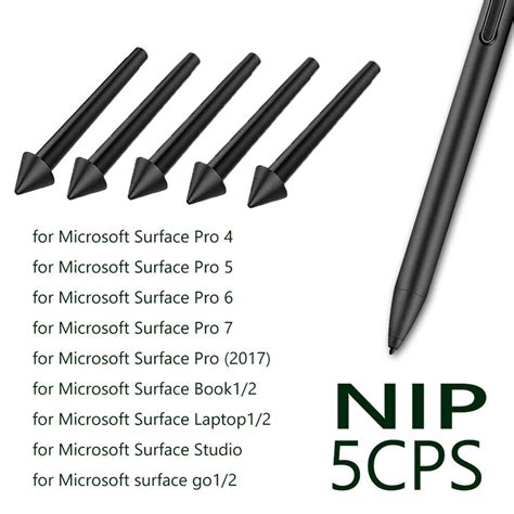 Hb 2h H 리필 내구성 스타일러스 펜 펜촉 Surface Pro 4 5 67 Surface Book1 2 교체 펜 팁
