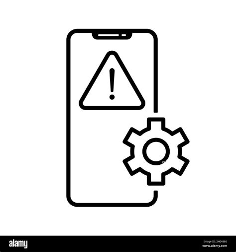 Smartphone Repair Icon Device Settings Icon Linear Gear On Mobile
