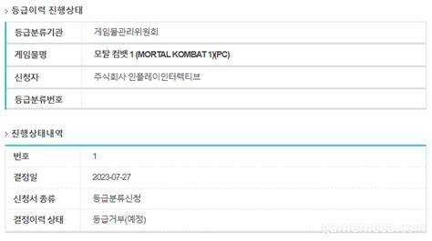 국내에선 등급거부 모탈 컴뱃 1 8월에 테스트한다