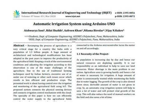 automatic irrigation system using arduino uno aissms polytechnic by aissms issuu