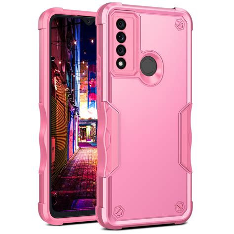 For TCL 20 XE Non Slip Armor Phone Case Pink Alexnld Com