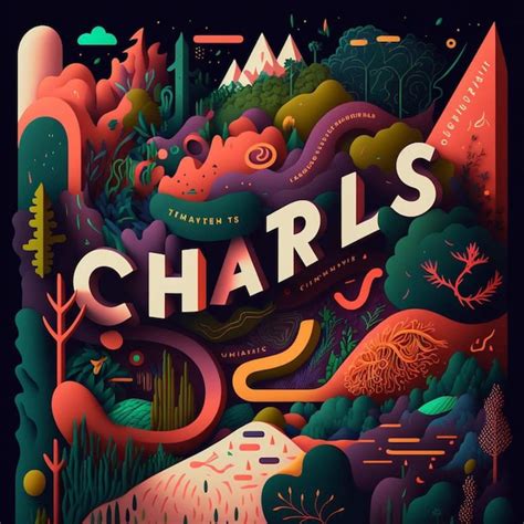 Premium Photo A Poster For Chars With A Forest And The Wordscharson It