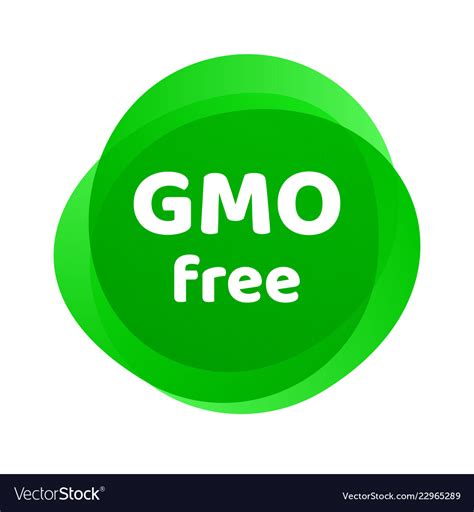 Gmo Free Icon Green Non Gmo Logo Sign Royalty Free Vector