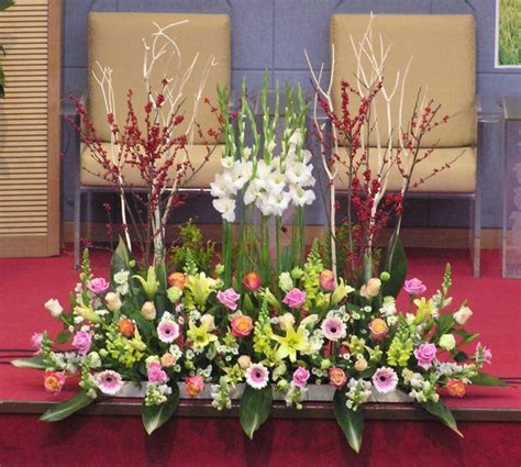 울산미포교회 큰 꽃꽂이 꽃꽂이 꽃 꽂이