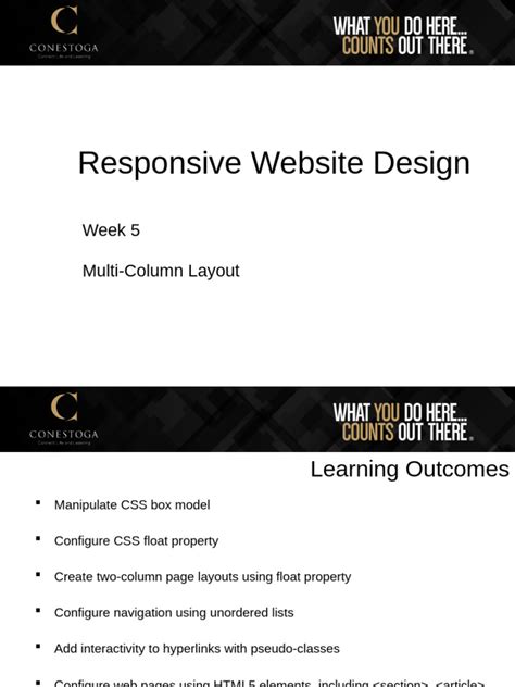 Week 5 Multi Column Layout Pdf Html Element Hypertext