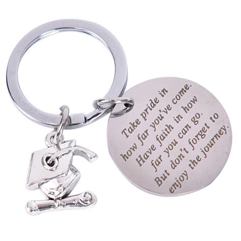 Graduation Keychain Take Pride In Keyring Stainless Steel Graduates
