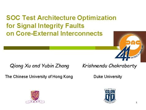Soc Test Architecture Optimization For Signal Integrity Faults