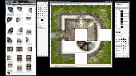 Map Making Tutorial Using Dungeon Map Tiles And Gimp Youtube