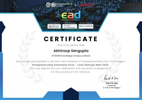 Abhiroop Sengupta On Linkedin Ead2023 Entrepreneurship Iitkgp