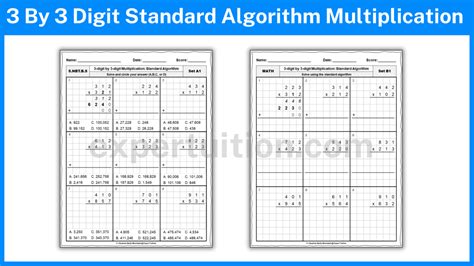 Standard Algorithm Multiplication For 4th And 5th Grades Expertuition