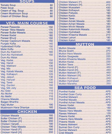 Prithvish Menu Menu For Prithvish Nerul Navi Mumbai Mumbai