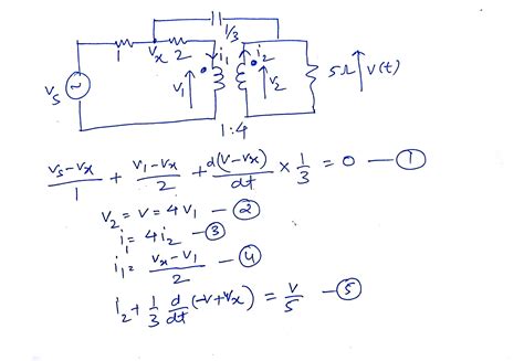 Voltage Analysis Of A Circuit With Transformer R And C Components Electrical Engineering