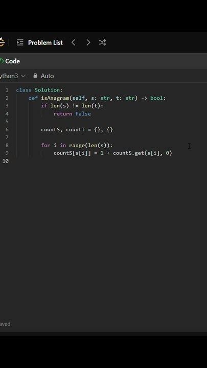 day26 leetcode problem valid anagram youtube