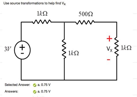 Solved Use Source Transformations To Help Find Vx 500Ω