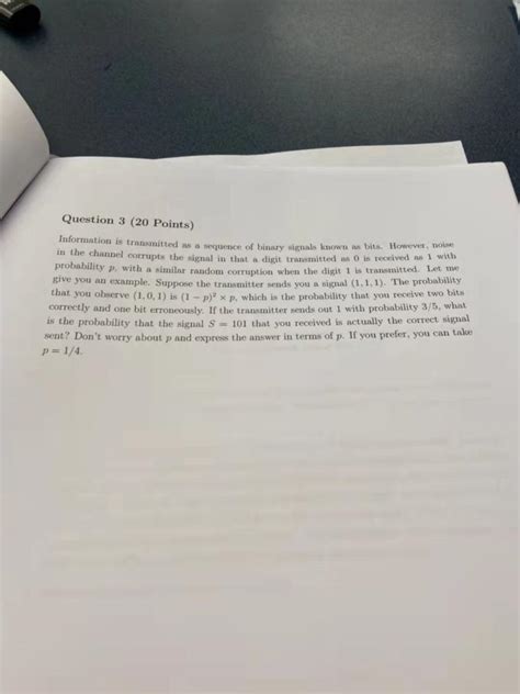 Solved Question 3 20 Points Information Is Transmitted As
