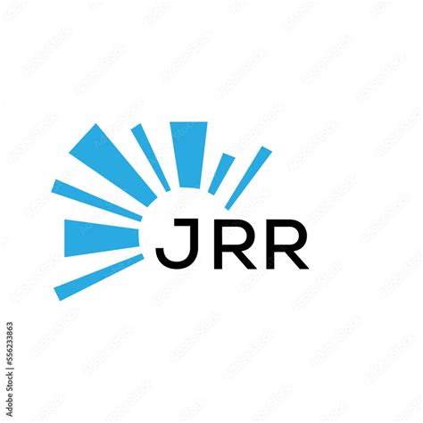 Jrr Letter Logo Jrr Blue Image On White Background And Black Letter