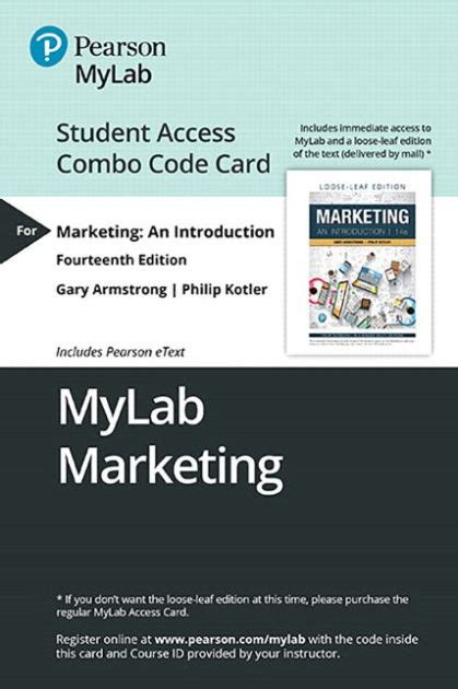 Mylab Marketing With Pearson Etext Print Combo Access Code For