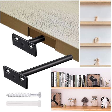 4pcs Floating Shelf Bracket Metal Invisible Shelf Bracket Heavy Duty