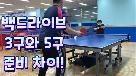커트볼과 민볼 백핸드 드라이브 준비 차이점 탁구레슨 Youtube