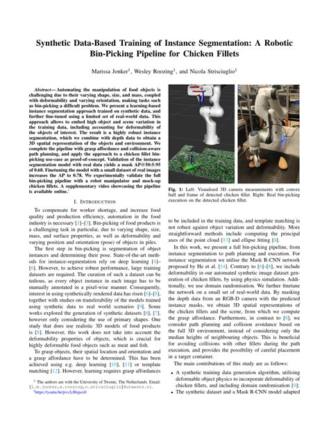 Pdf Synthetic Data Based Training Of Instance Segmentation A Robotic Bin Picking Pipeline For