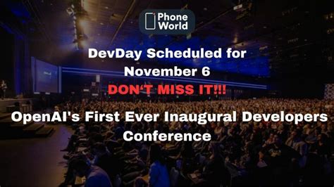 Openai Developer Conference Devday Scheduled On November 6