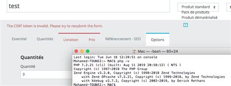 I Cant Modify Or Create A New Product The Csrf Token Is Invalid Please Try To Resubmit The
