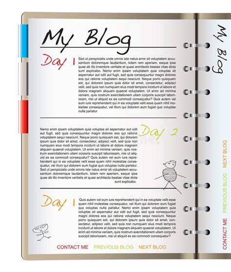 web blog page stock illustration illustration of empty 25356834