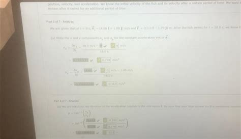 Solved Position Velocity And Acceleration We Know The Chegg